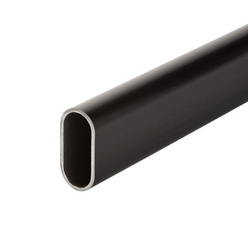 Black Powder Coated Steel Oval Tube
