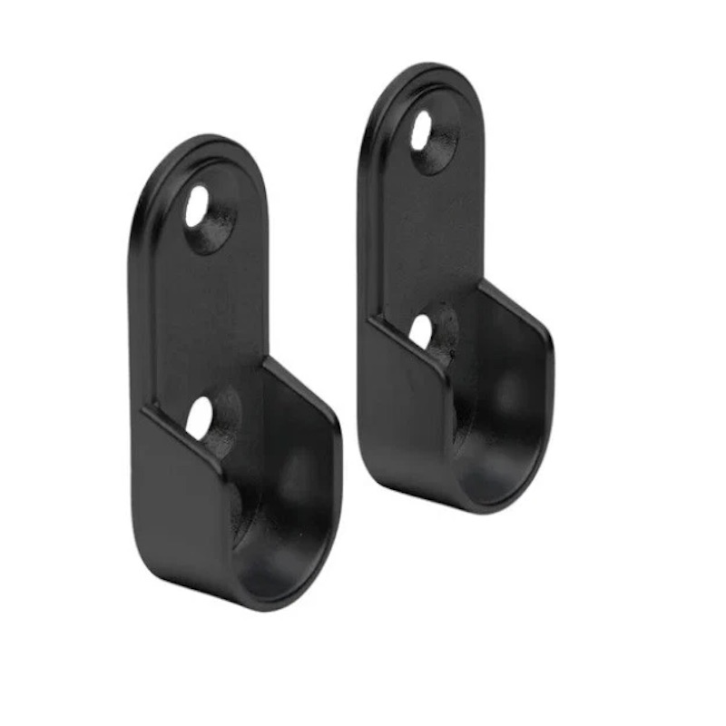 Oval Wardrobe Rail Open End Support Bracket | Closet Rod End Holder ...