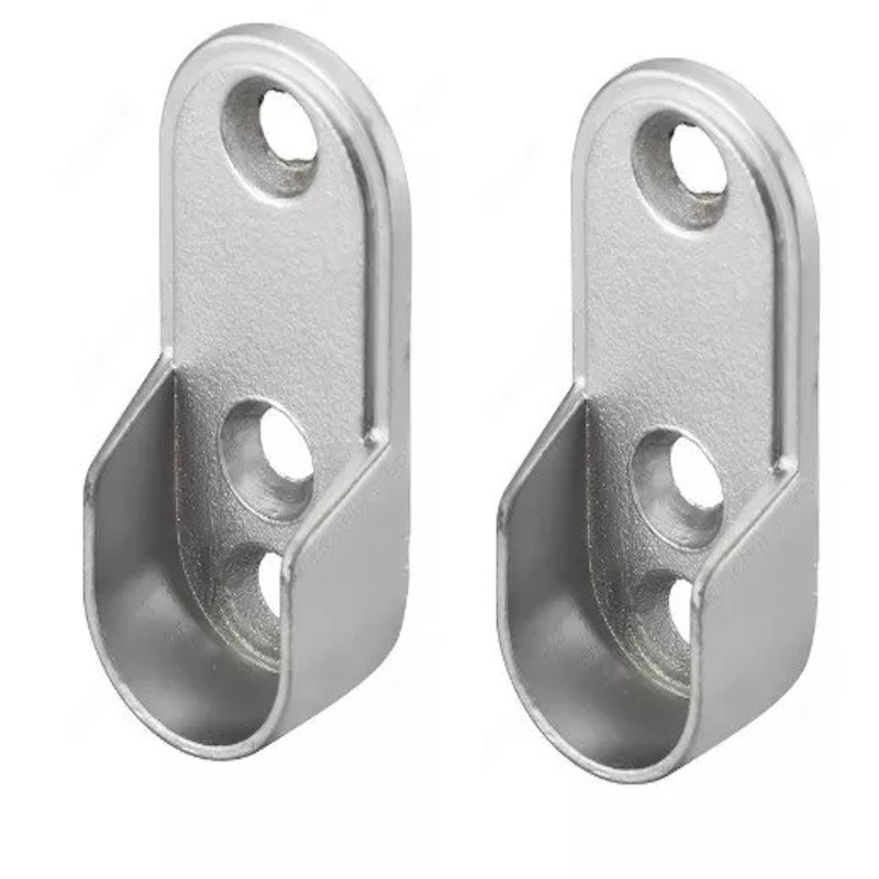 Oval Wardrobe Rail Open End Support Bracket | Closet Rod End Holder ...
